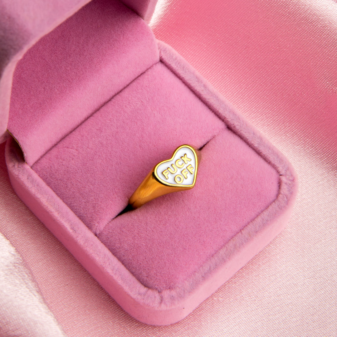 F OFF RING HVIT | Baby Daughter